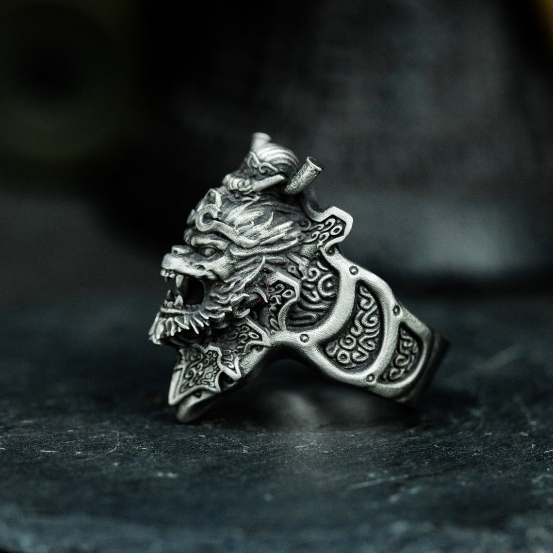 Angry Monkey King Silver Ring-sun WUKONG Men's Ring-journey to the West ...