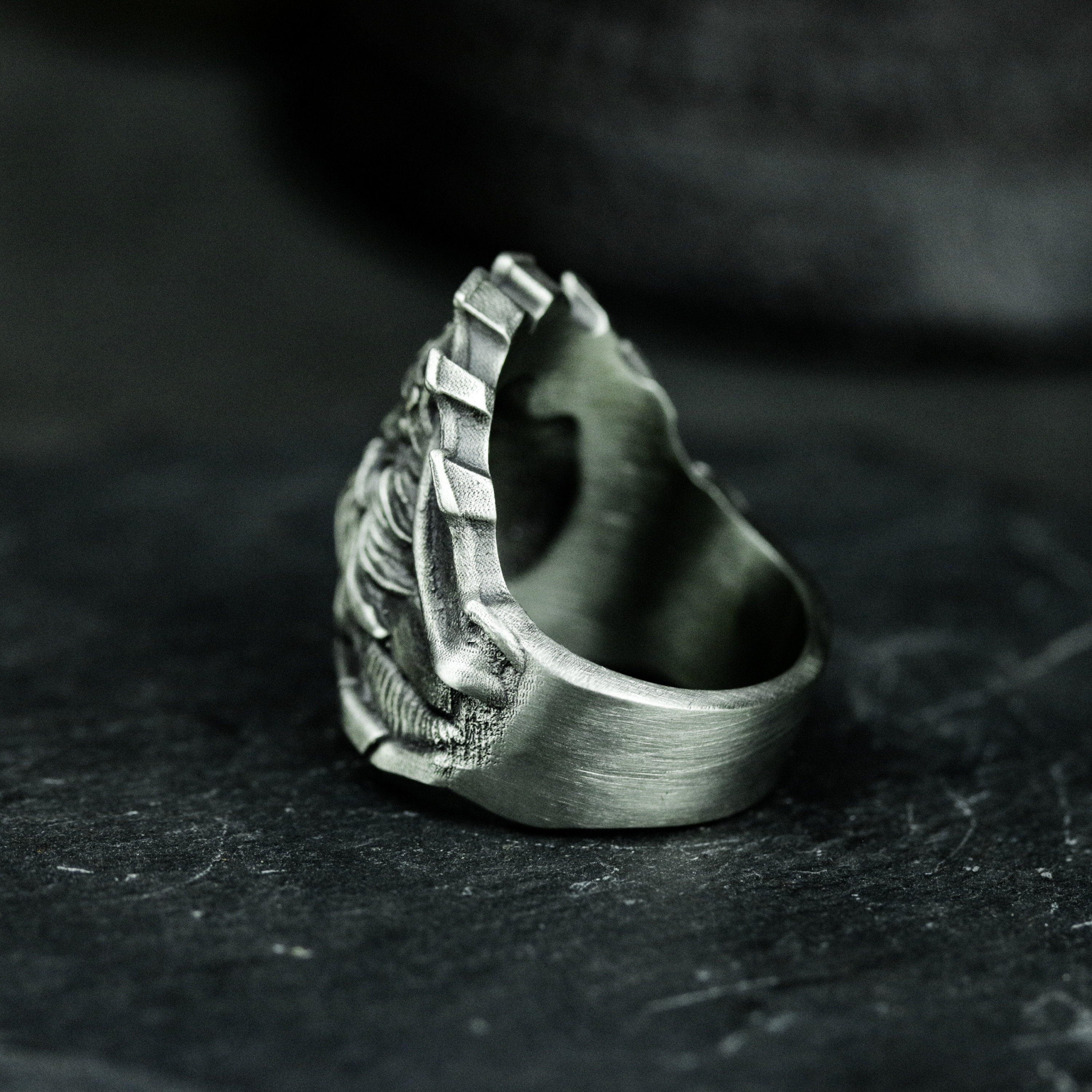 Poseidon Old Man 925 Silver Ring-norse God Totem Heraldry Ring ...