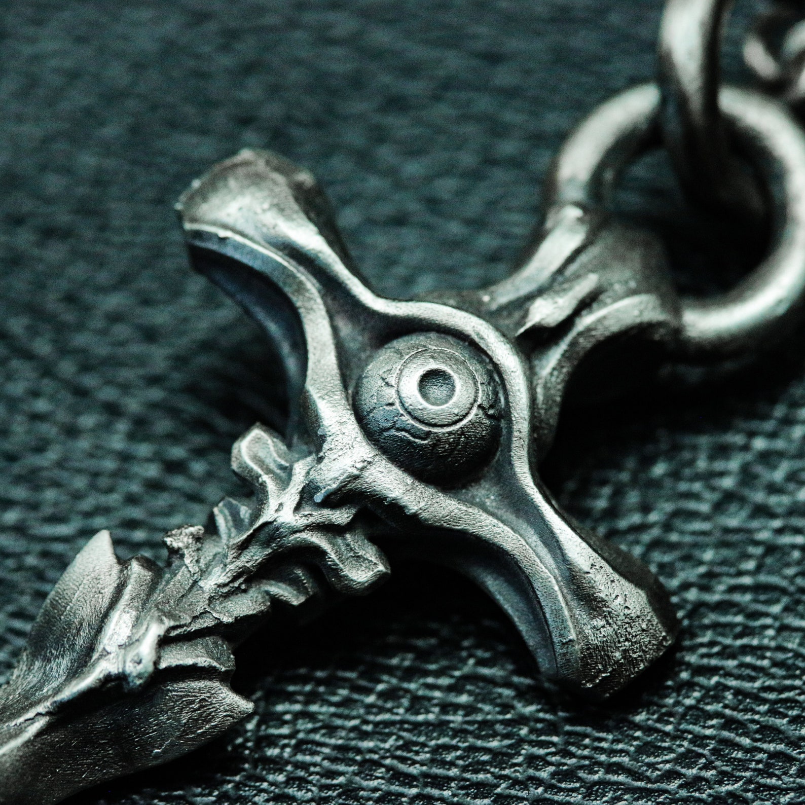 Spine Eyeball Cross 925 Silver Pendant: Evil Eye Skeleton Necklace - Etsy