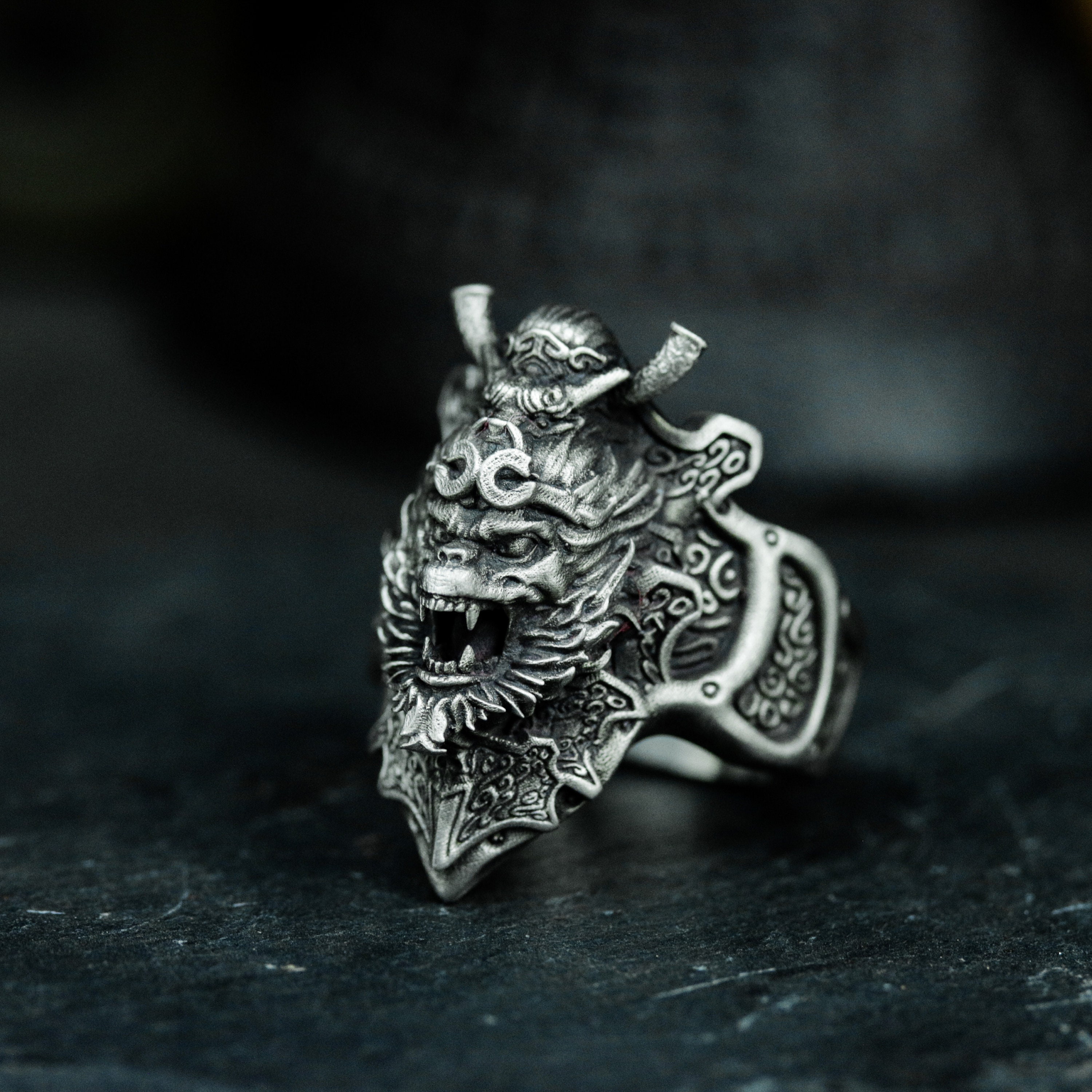 Angry Monkey King Silver Ring-sun WUKONG Men's Ring-journey to the West ...
