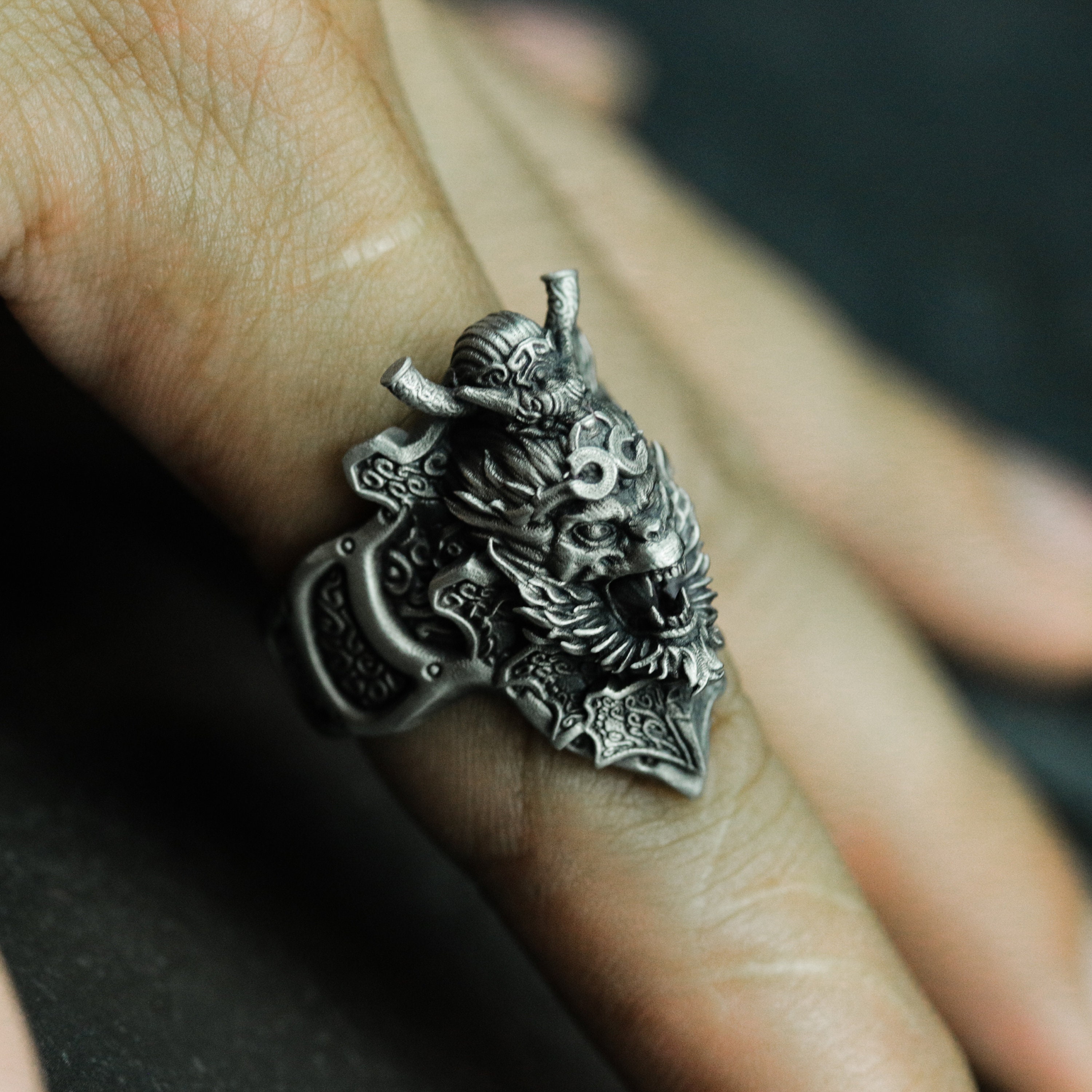 Angry Monkey King Silver Ring-sun WUKONG Men's Ring-journey to the West ...
