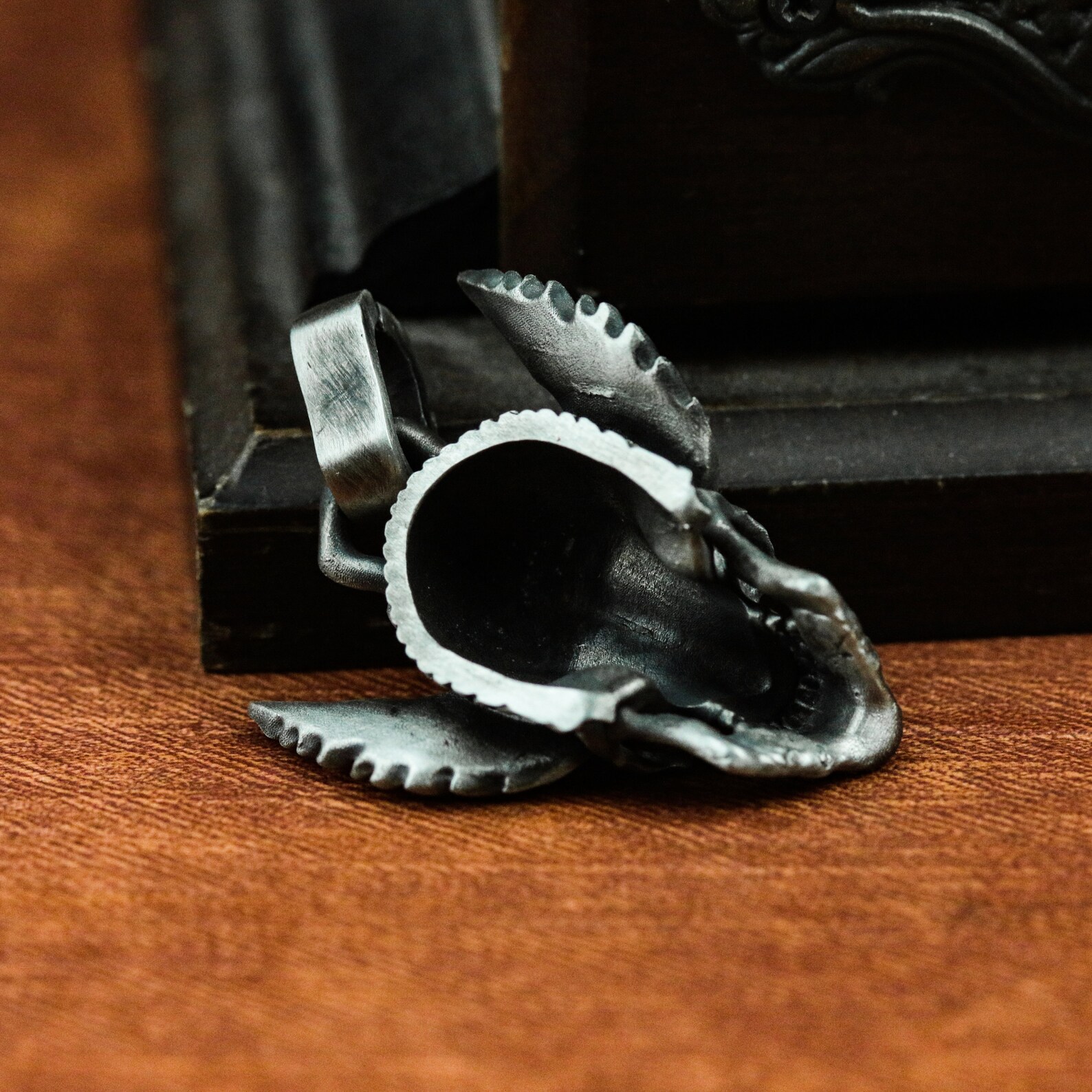 Odin Ares Skull 925 Silver Pendant: Nordic Caesar Style Wings - Etsy