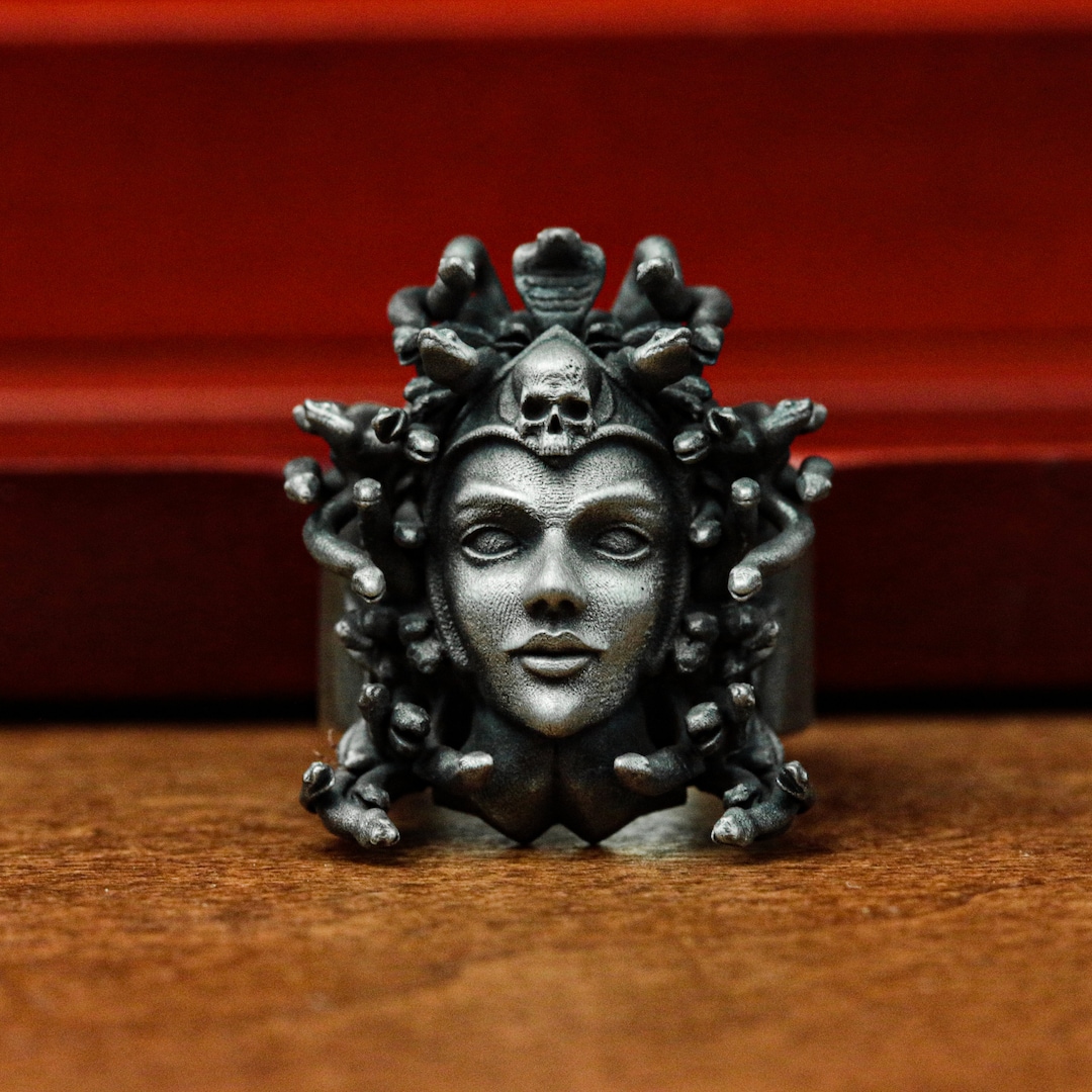 Medusa 925 Silver Ring - Snake King Banshee - Glamorous Queen Ring Gift ...