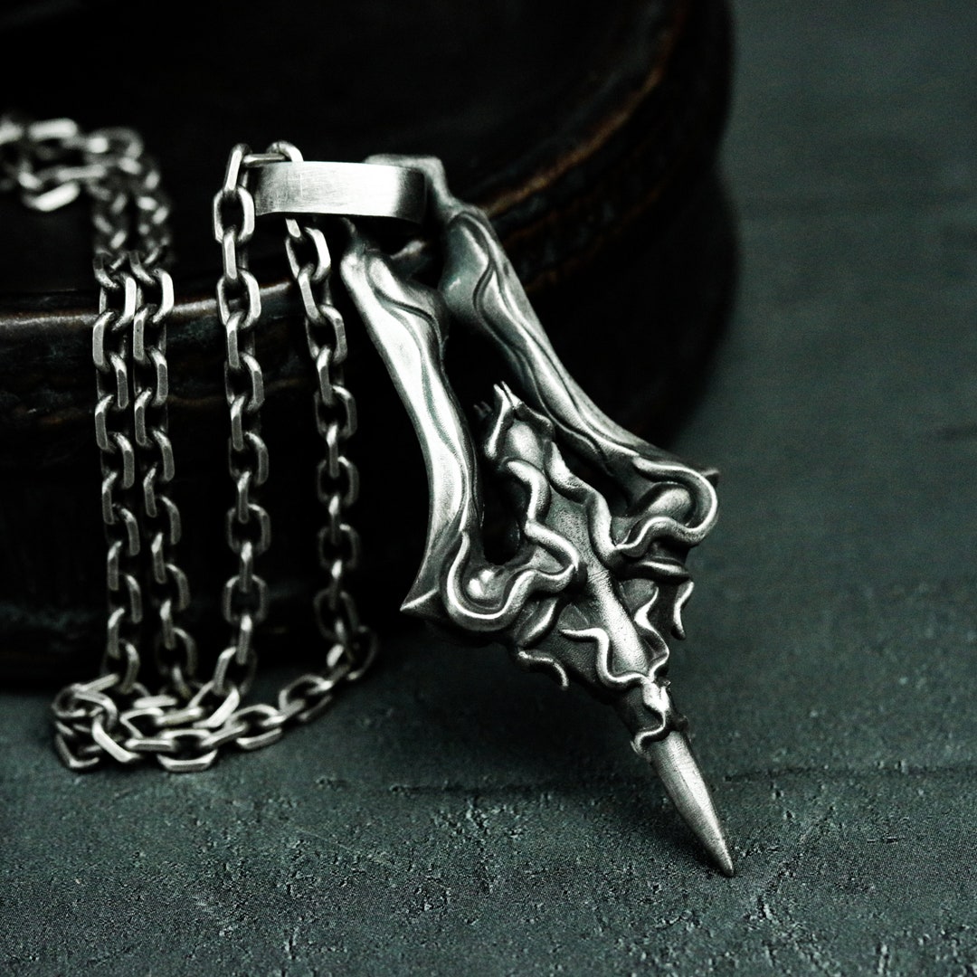 Spear of Destiny 925 Silver Pendant - Gun of Longinus Necklace - Men's ...