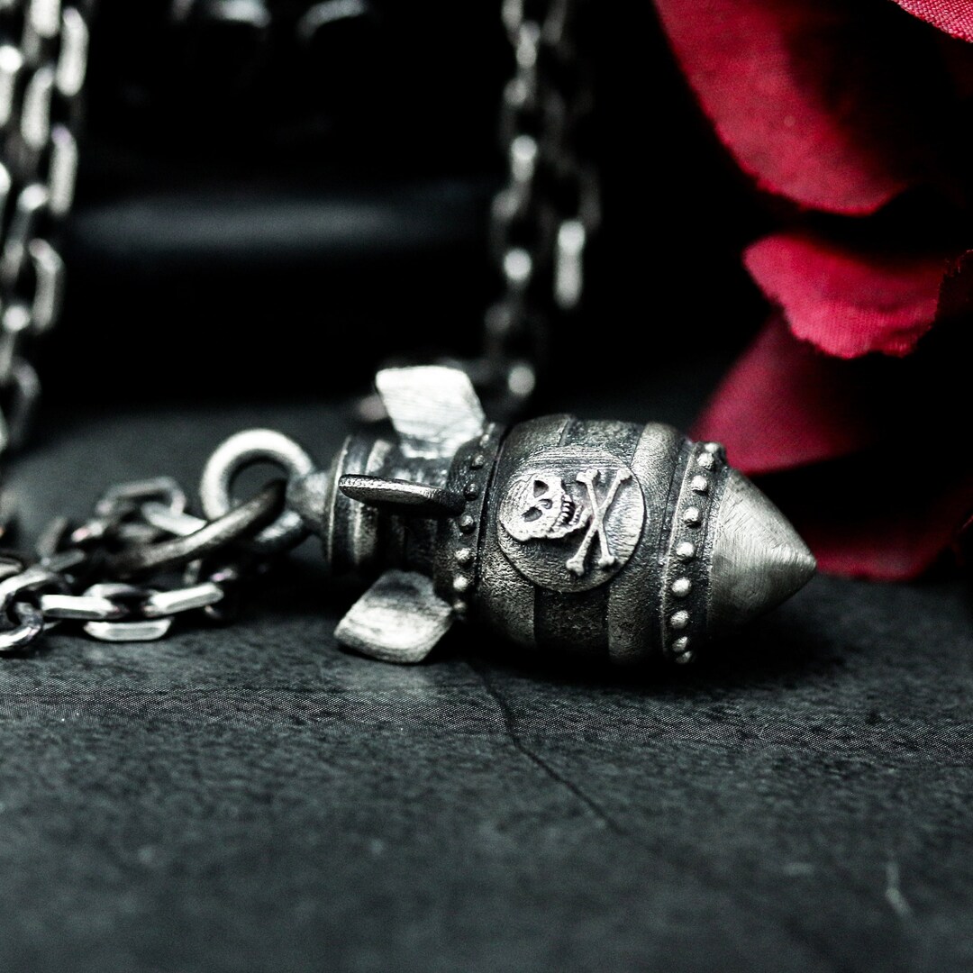 Death Atomic Bomb 925 Silver Pendant - Nuclear Weapon Necklace ...