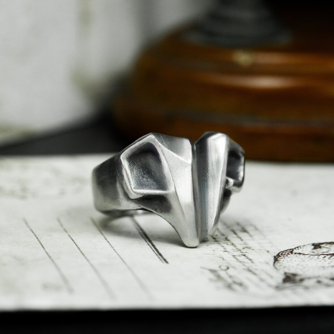 Sheep Totem 925 Silver Ring - Simple Sheep Head Symbol Personalized ...