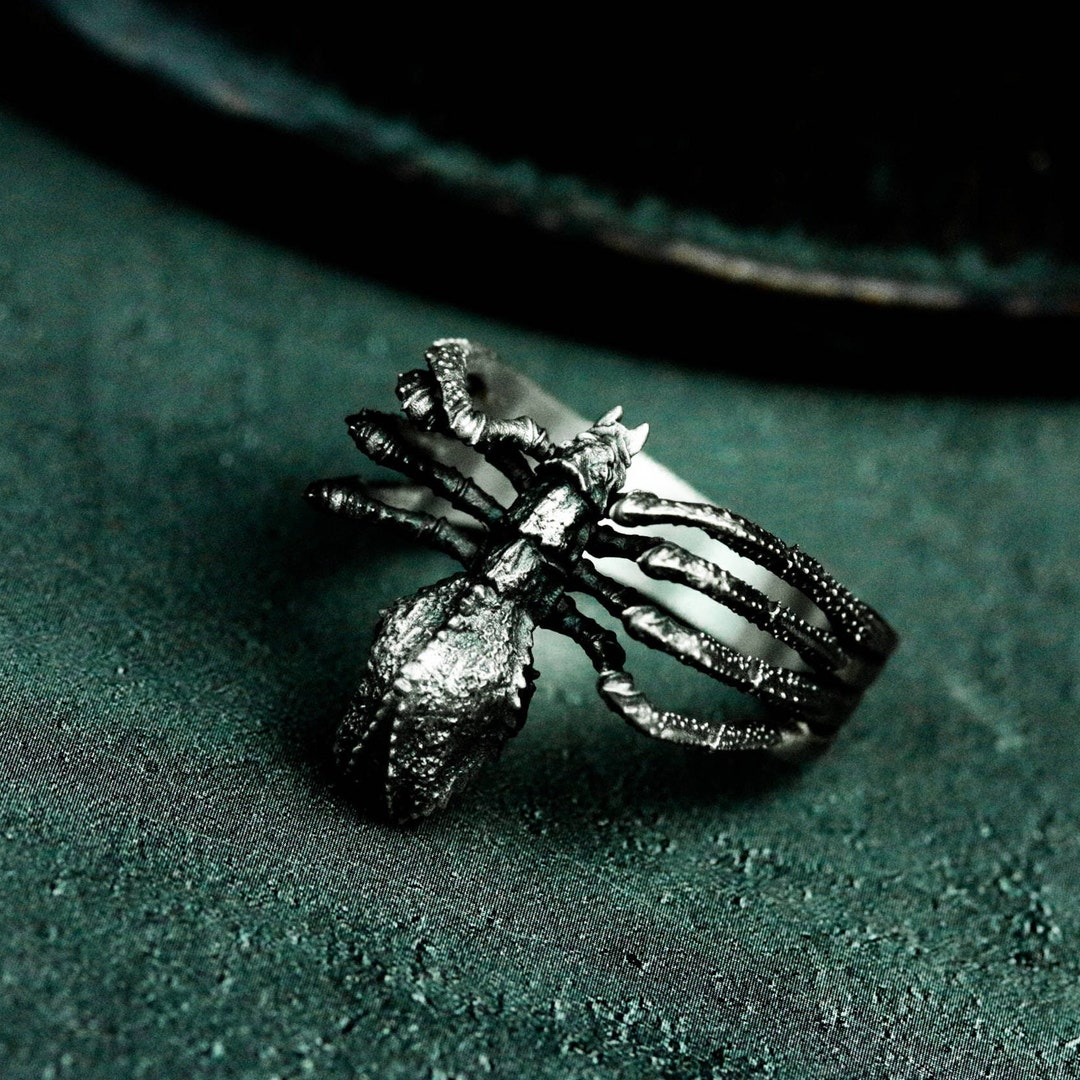 Spider's Embrace 925 Silver Ring - Finger Pet Spider Silver Ring ...