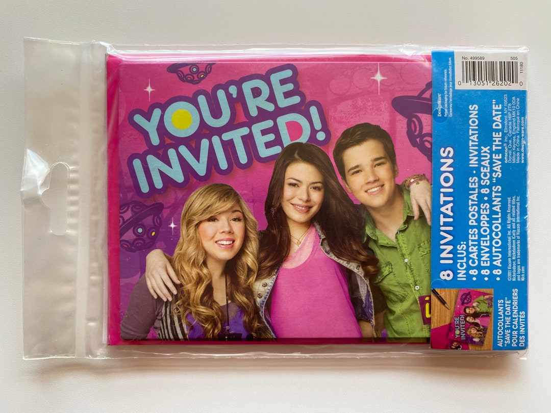 Icarly Sealed Pack of Party Invitations, Envelopes, Seals - Authentic ...