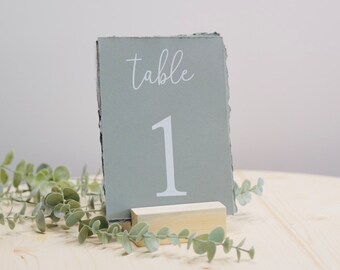 Sage Wedding Table Numbers - Etsy
