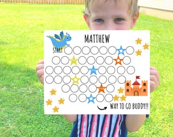 Printable Reward Chart Dragon - Etsy