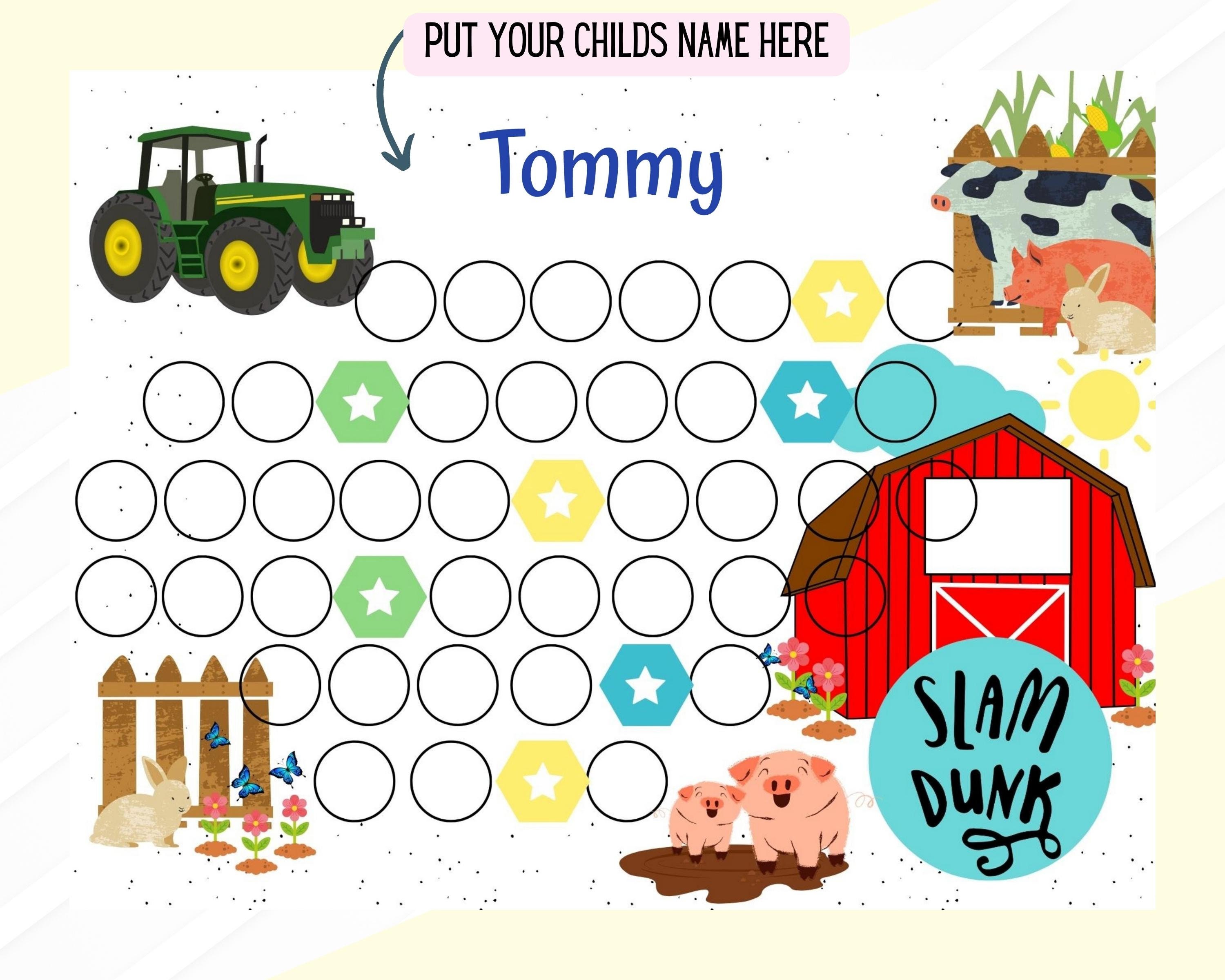 Editable Farm Reward Chart Farm Behavior Chart Farm Chore - Etsy