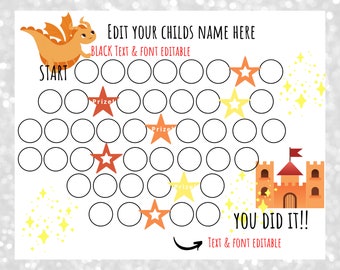 Castle Reward Chart - Etsy