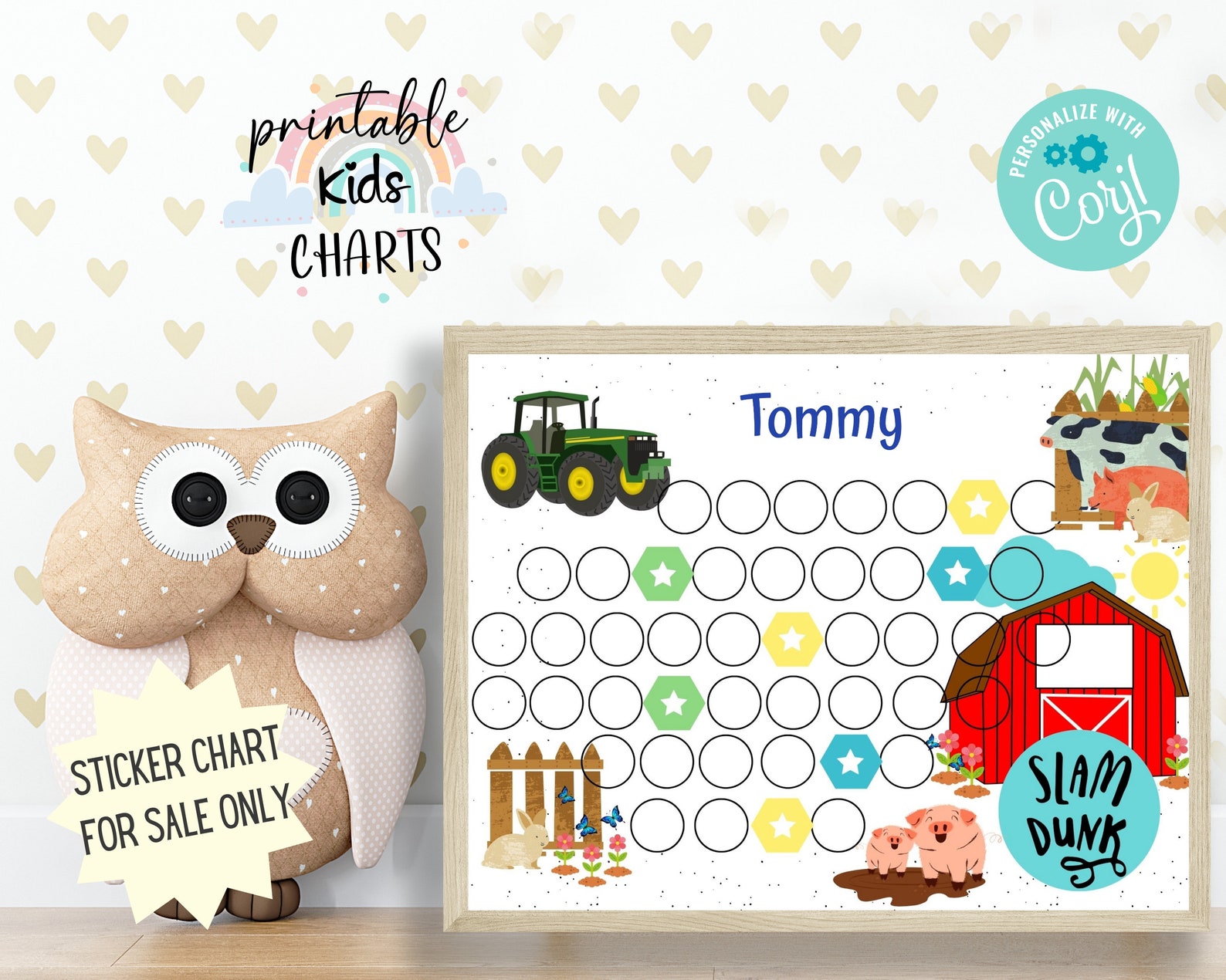 Editable Farm Reward Chart Farm Behavior Chart Farm Chore - Etsy