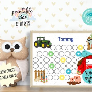 Editable Farm Reward Chart Farm Behavior Chart Farm Chore - Etsy