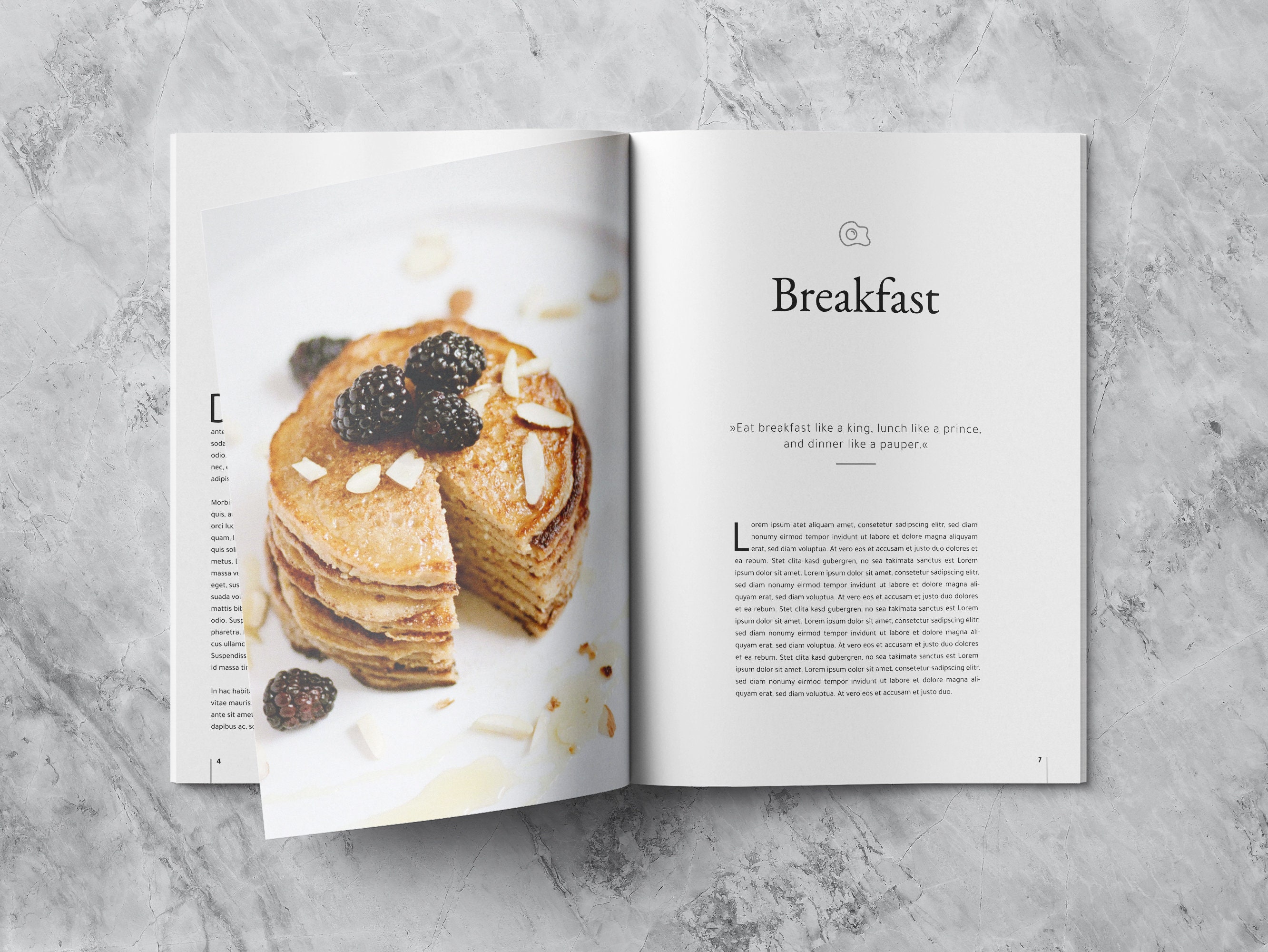 Minimalist Cookbook Template Adobe Indesign Affinity - Etsy