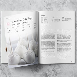 Minimalist Cookbook Template Adobe Indesign Affinity Publisher - Etsy