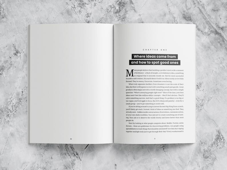 Plantilla de libro simple / Adobe InDesign - Etsy España