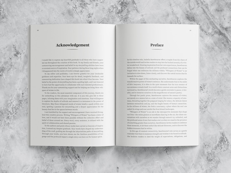 Minimalist Book Template | Adobe Indesign - Etsy