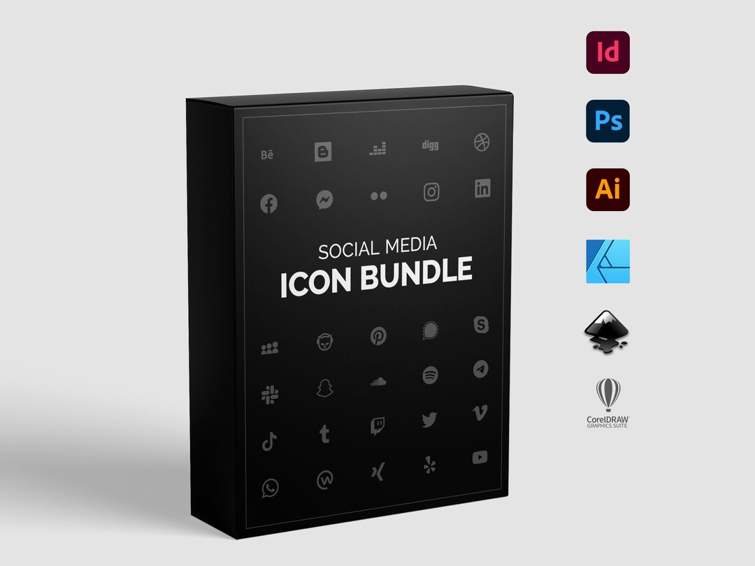 60 Official Social Media Vector Icons | Svg | Eps | Ai - Etsy