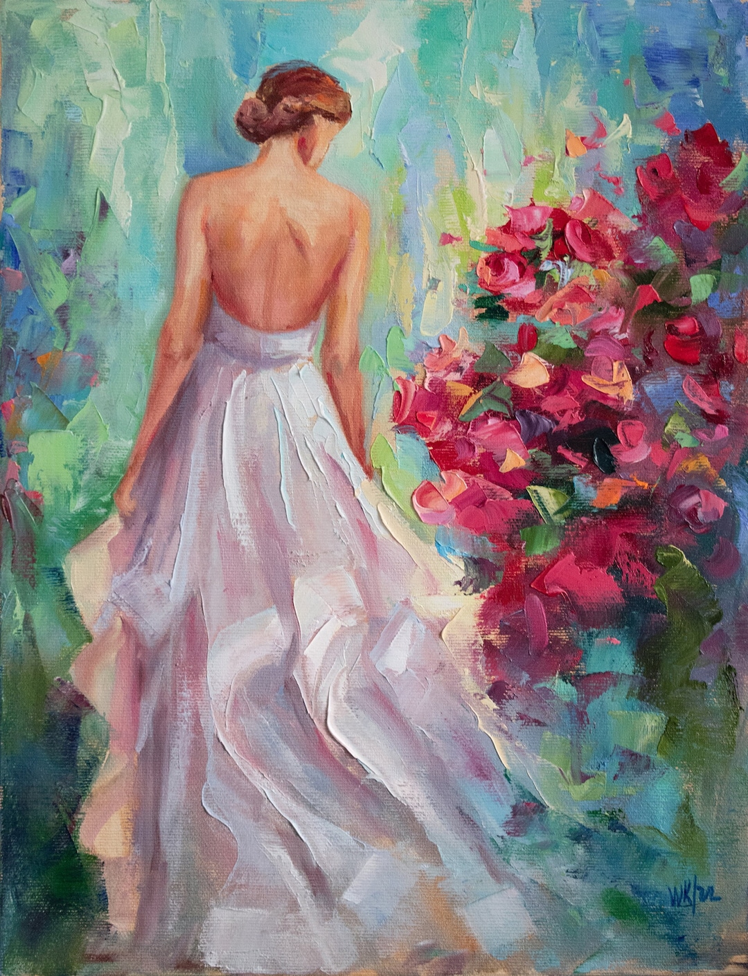 Woman Abstract Art - Large Original Oil Painting - Figurative Modern ...