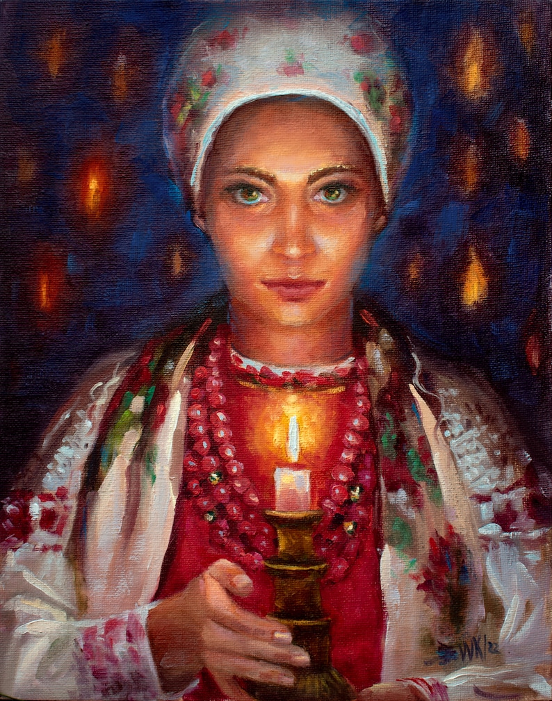 Ukraine Girl Original Oil Painting Ukrainian Woman Portrait - Etsy