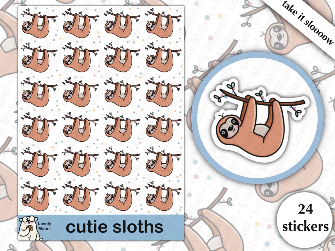 Sloth Stickers Planner Stickers Journal Stickers Sloths Cute Animal ...