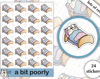 41 Cute HCS Boys Sick Day/ill/unwell/poorly Planner Stickers - Etsy