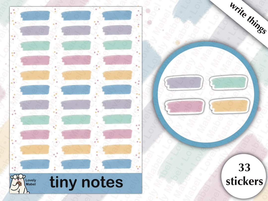 Little Note Stickers Planner Stickers Journal Stickers Notes Rainbow ...