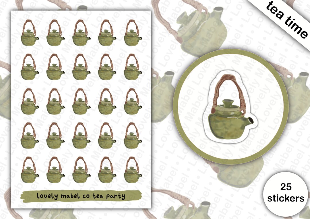 Teapot Sticker Sheet Fall Stickers Planner Stickers Tea Autumn Cosy ...