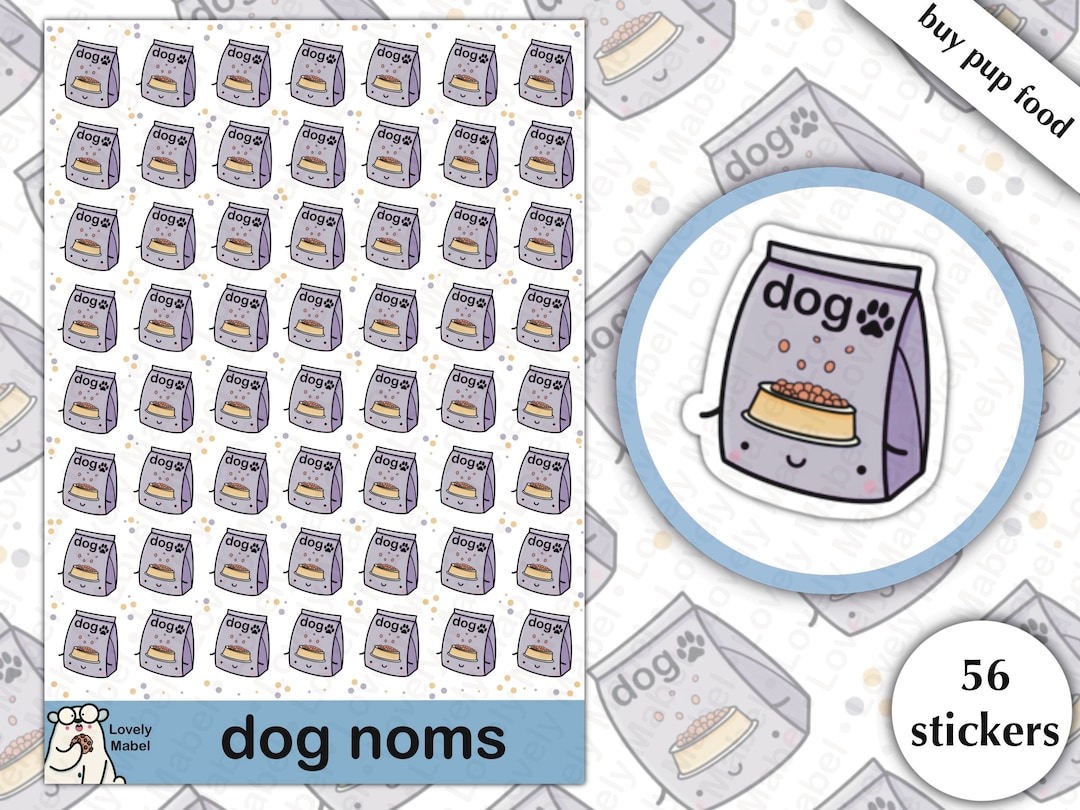 Dog Food Stickers Planner Stickers Journal Stickers Dog Pet Puppy Pup ...