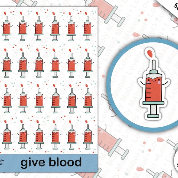 Blood Test Planner Stickers - Etsy