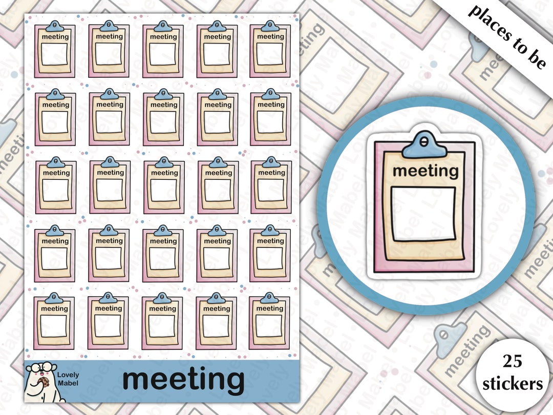 Meeting Stickers Planner Stickers Journal Stickers Work Boxes ...