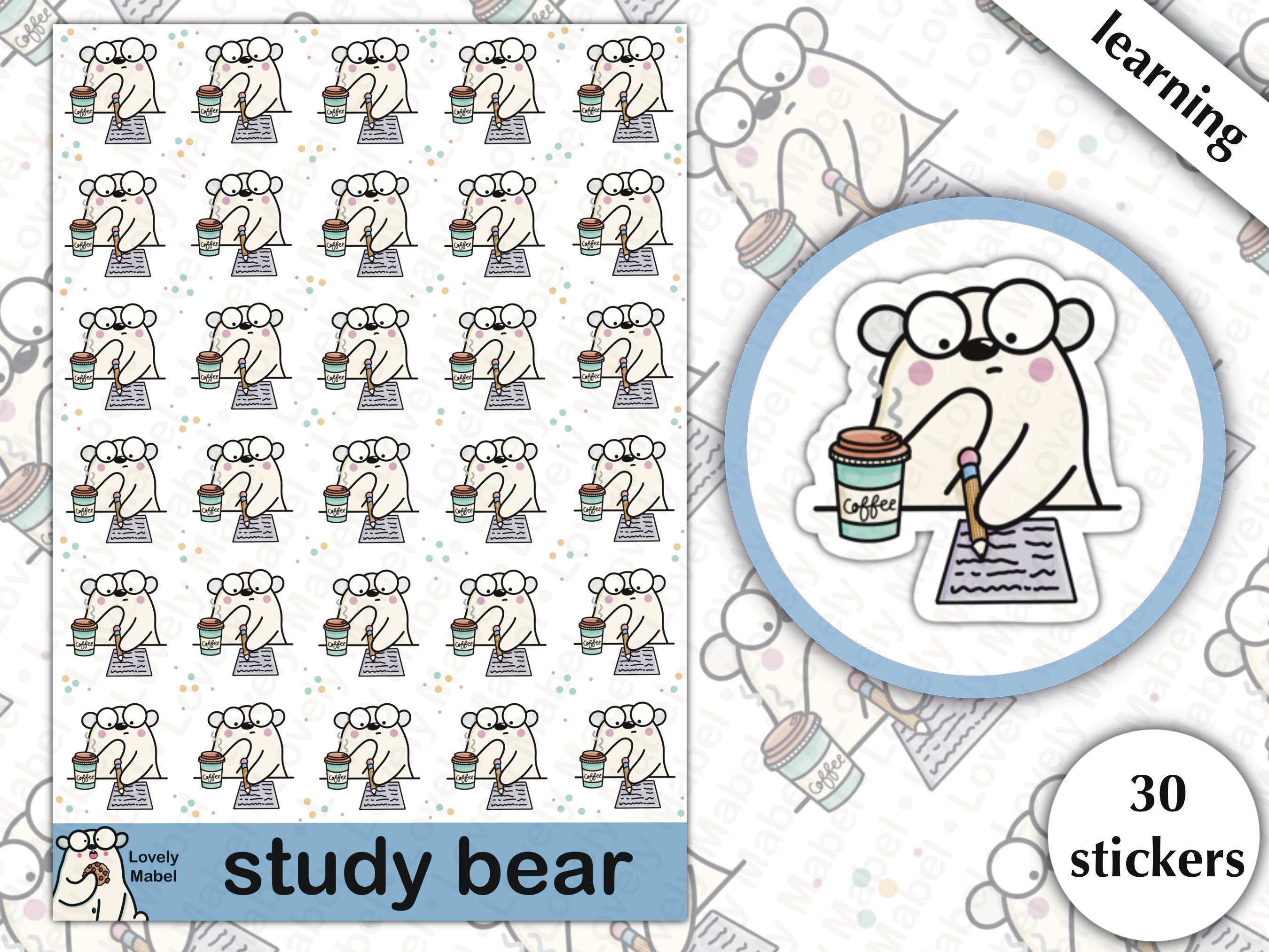 Study Stickers Planner Stickers Journal Stickers Writing | Etsy