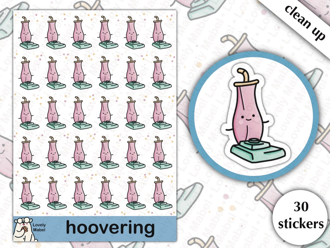 Vacuum Stickers Planner Stickers Journal Stickers Hoover Clean Chores ...
