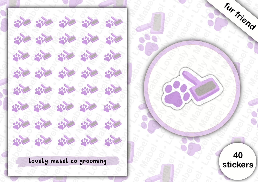 Grooming Stickers Planner Stickers Journal Stickers Pet Dog Cat Rabbit ...