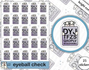 Eye Appointment Stickers Eye Doctor Stickers Optometrist Optometry Eye ...
