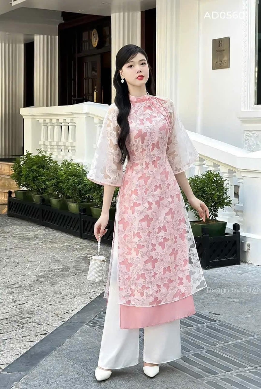 Vietnamese Ao Dai Pink Beautiful áo Dài Cách Tân Tết, Vietnamese Ao Dai for Women, Ao Dai for ...