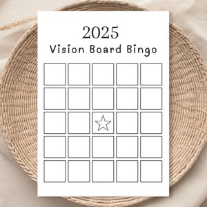 2025 Vision Board Bingo | Goal-setting Printable for New Year’s ...