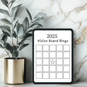 2025 Vision Board Bingo | Goal-setting Printable for New Year’s ...
