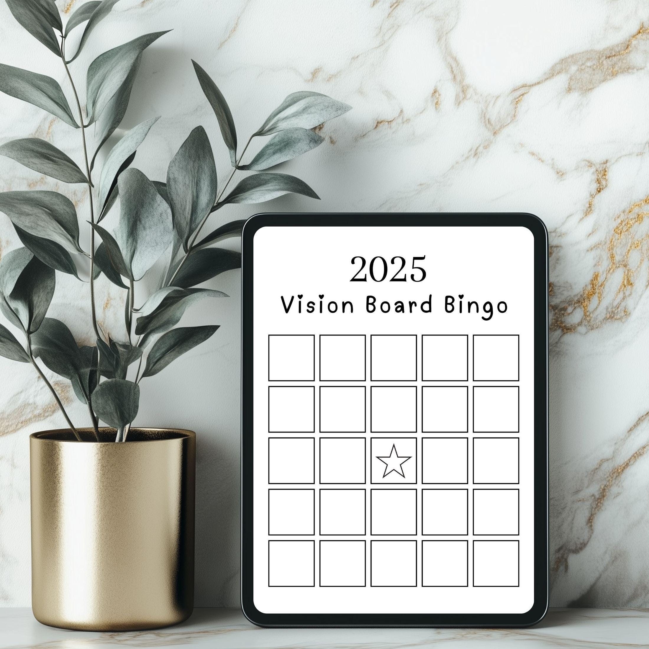 2025 Vision Board Bingo | Goal-setting Printable for New Year’s ...