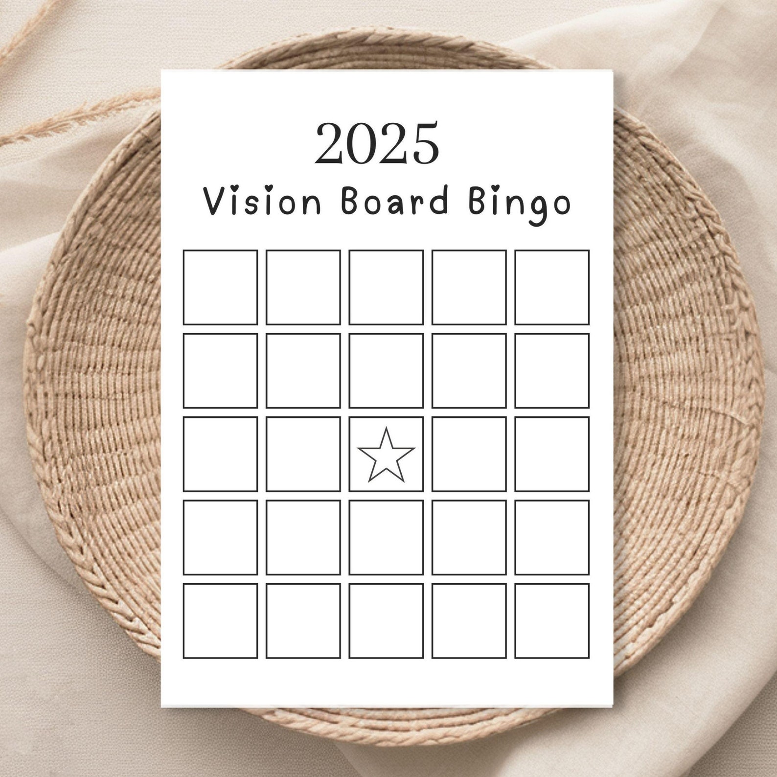 2025 Vision Board Bingo | Goal-setting Printable for New Year’s ...