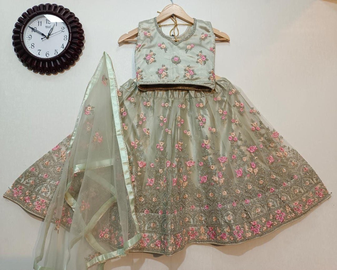 Handmade Kids Lehenga Choli With Dupatta for Girls Fully Stitched Ready ...