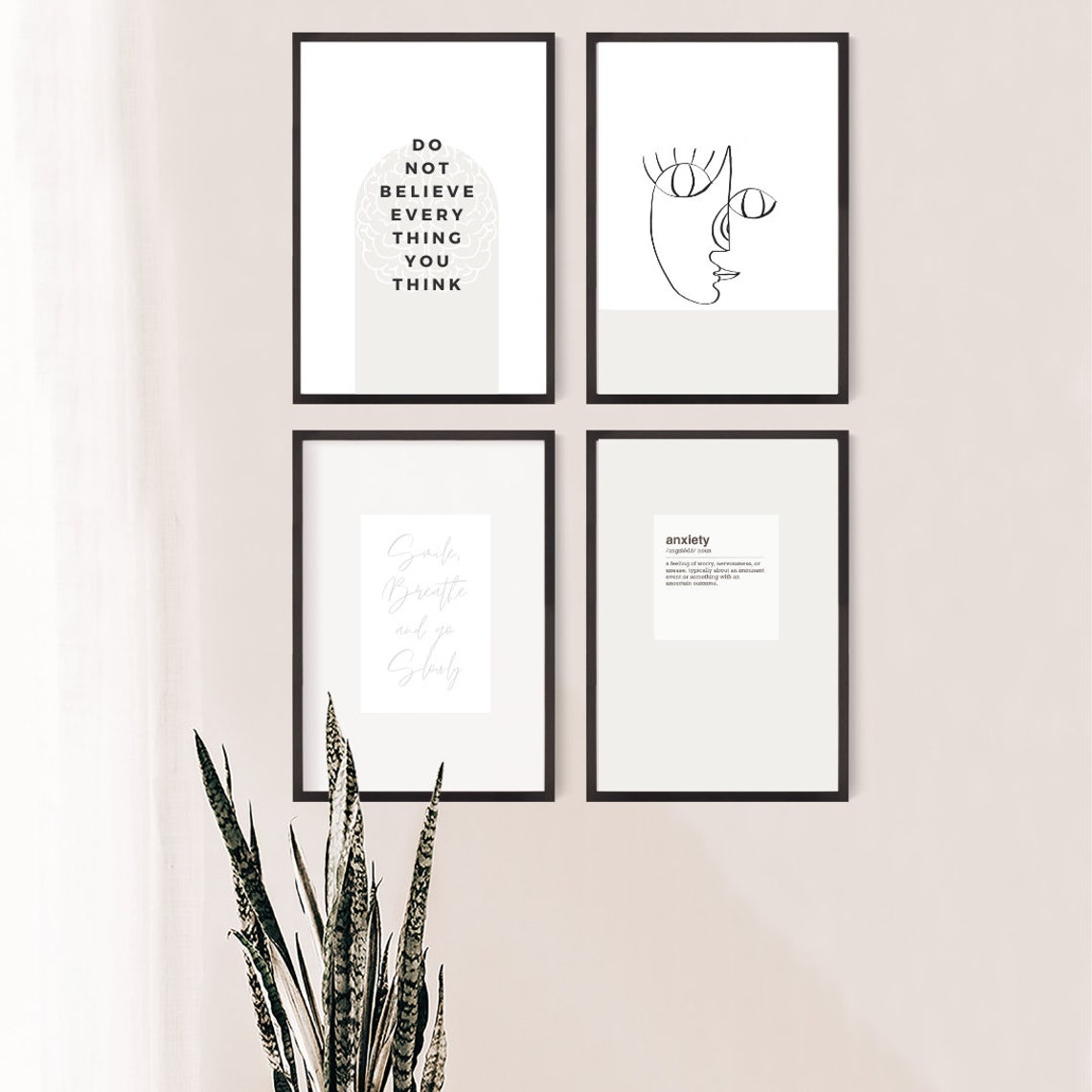 THERAPIST WALL ART, Set of 6, Gallery Wall Set, Printable, Counselor ...