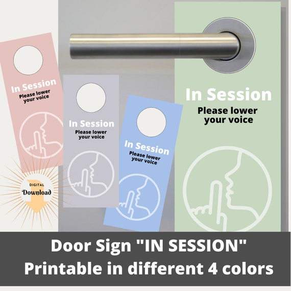 IN SESSION Door Sign Printable Counselor Therapist Office - Etsy