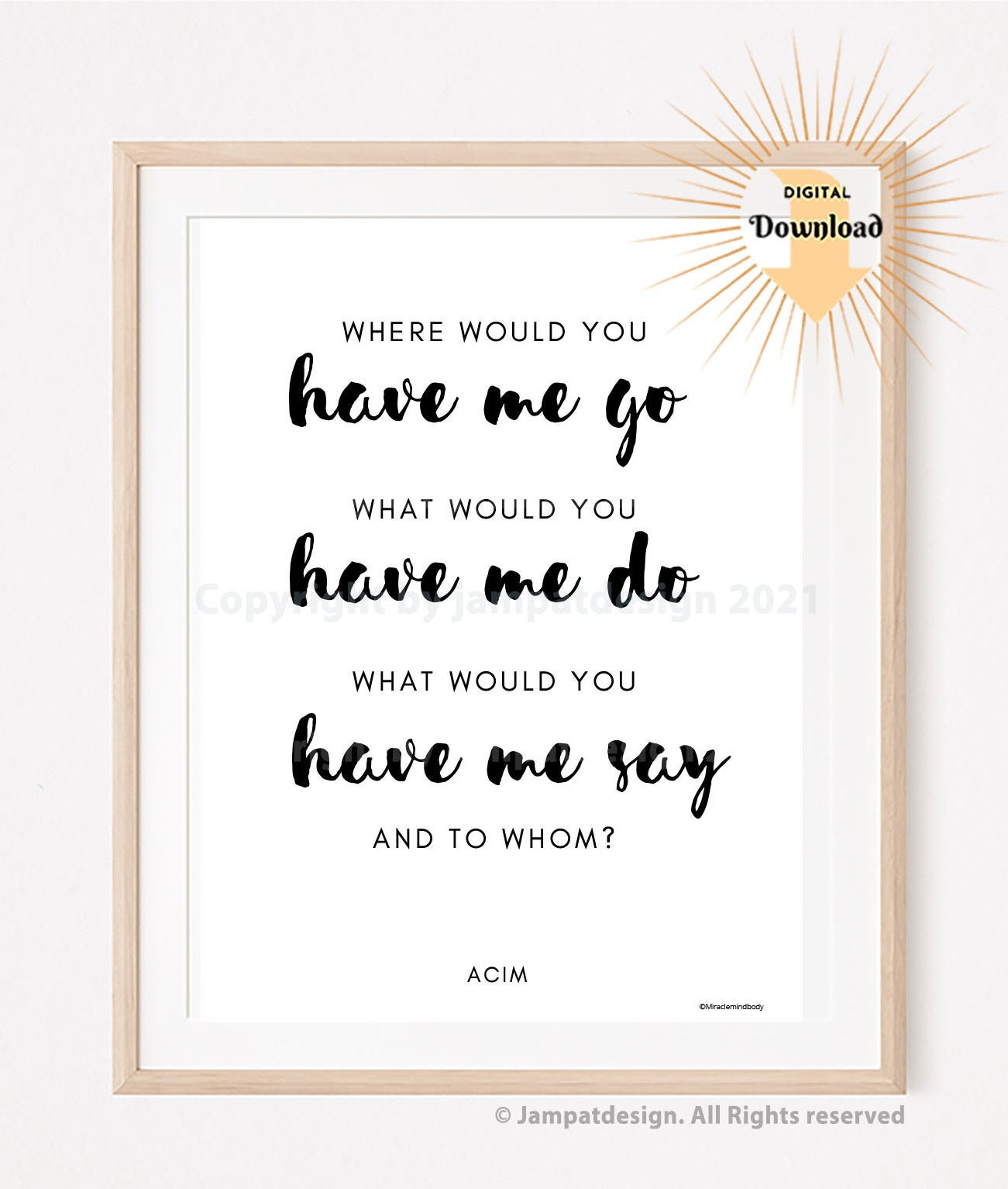 A Course in Miracles Prayer Quote Wall Decor Mental Health Self Help ...