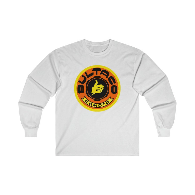 Bultaco Motorcycle Logo Men's Black Long Sleeve T-shirt Size S to 2XL ...