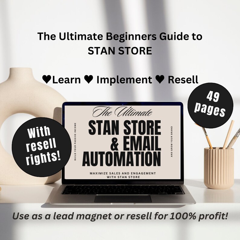 Beginners Guide to Stan Store Email Automation Ebook With Master Resell ...