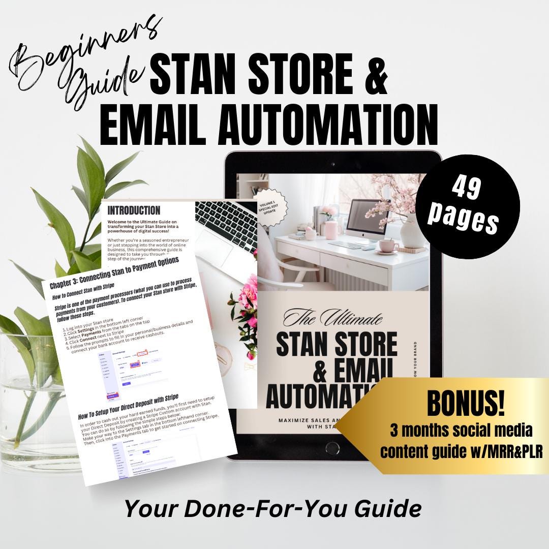 Beginners Guide to Stan Store Email Automation Ebook With MRR PLR Done ...