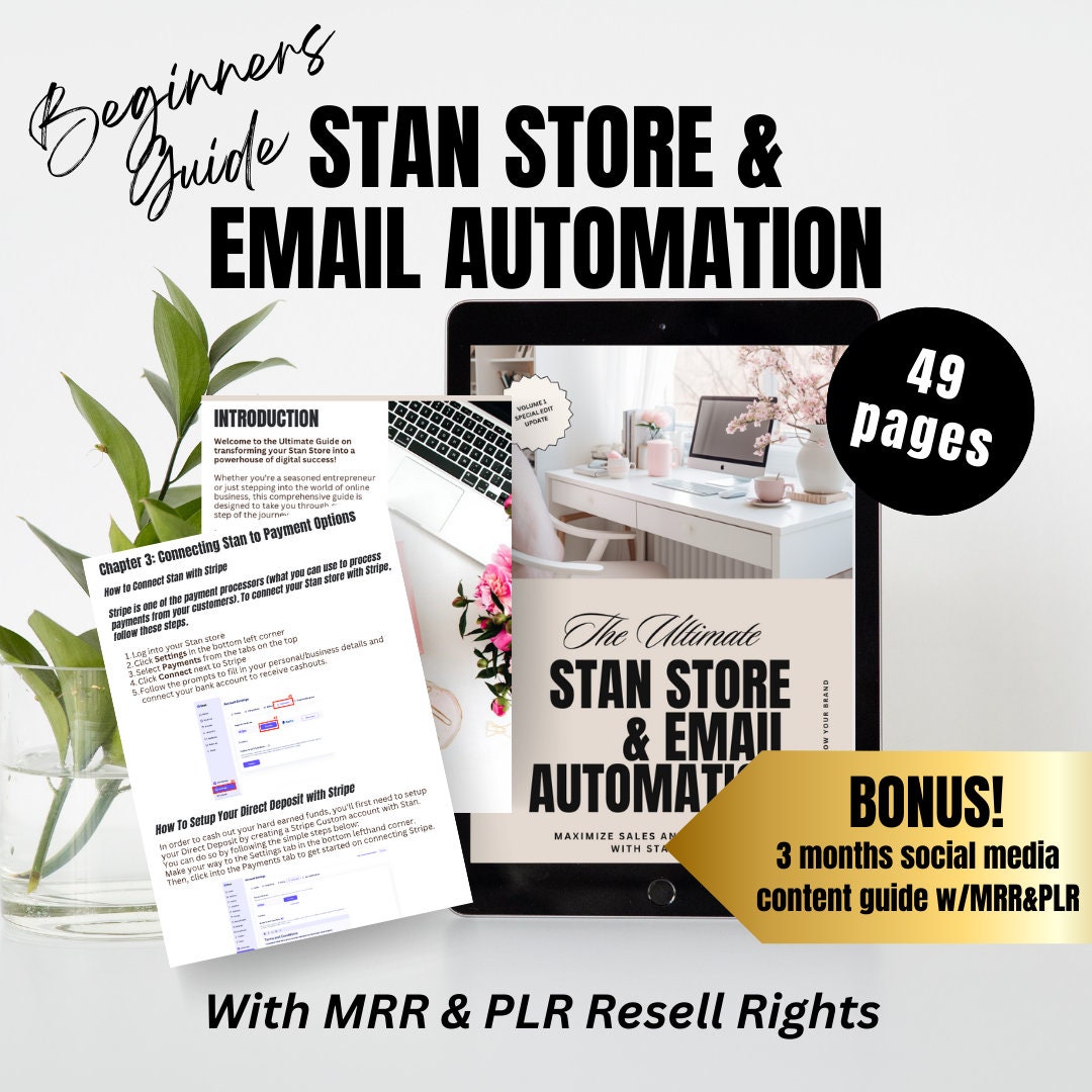Beginners Guide to Stan Store Email Automation Ebook With Master Resell ...