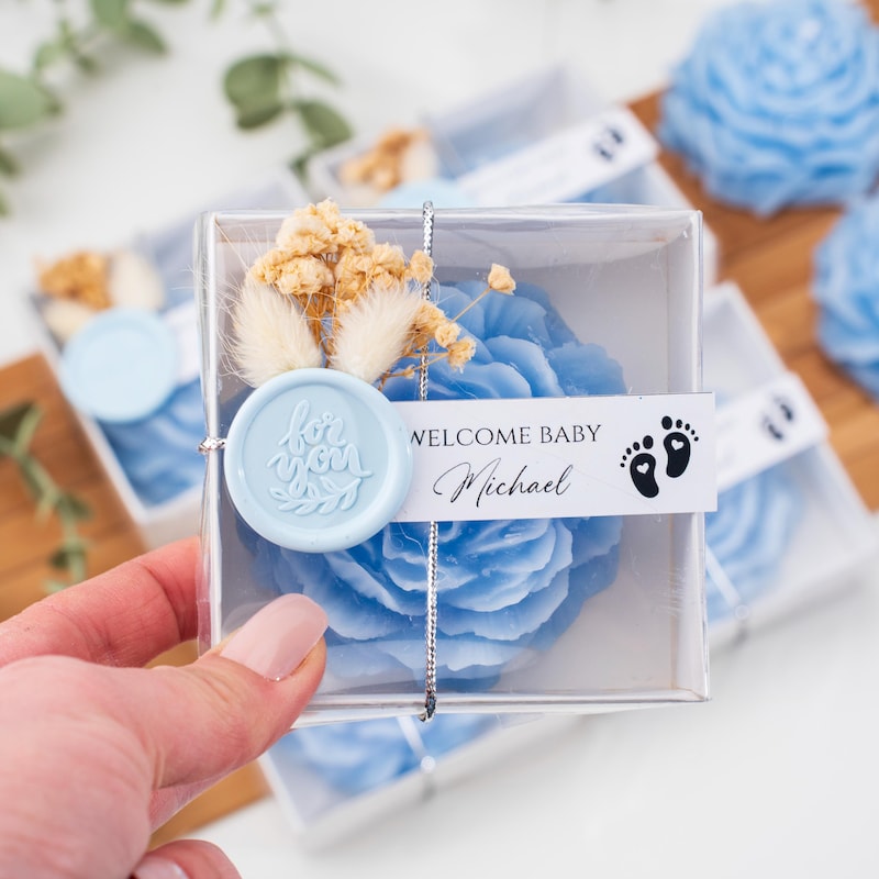 Unique Blue Soy Candle - Etsy